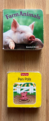 2 ~ BOOKS ~ Farm Animals & Pen Pals ~ Random House & Fisher Price ~ HC ...