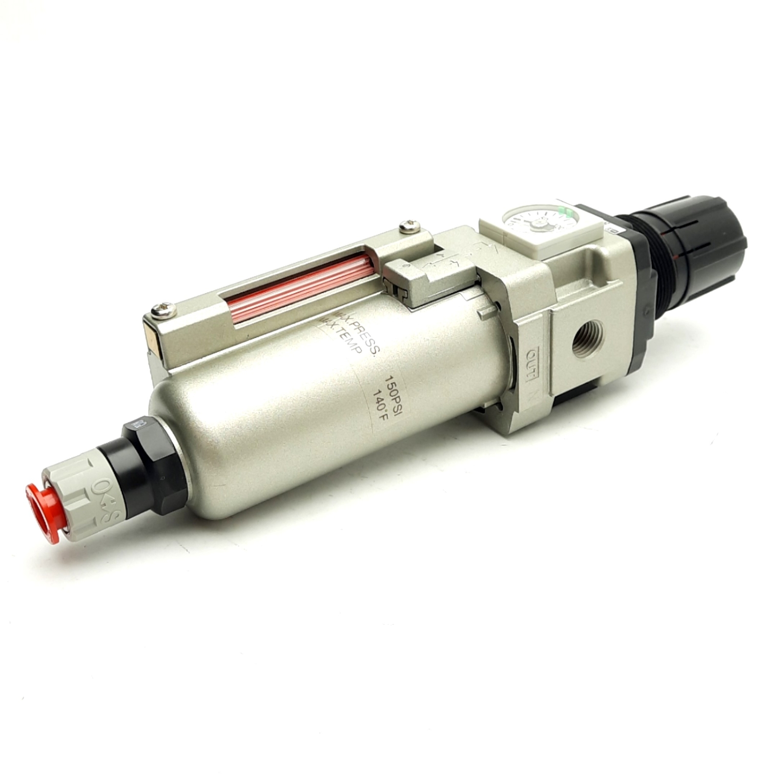 SMC AW30K-N02CE-8Z Filter Regulator 1/4"NPT 3/8" P2C Drain 7~125psi ...