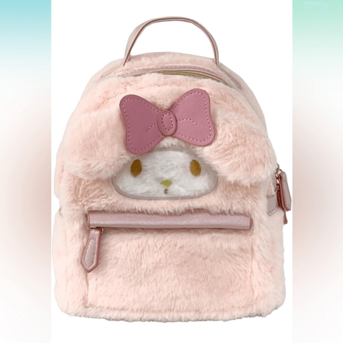 Hello Kitty Cute Pink Backpack Fluffy Backpack Plush Kawaii Girl’s Mini ...