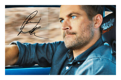 Paul Walker Signed A4 Photo Autograph Print | eBay UK