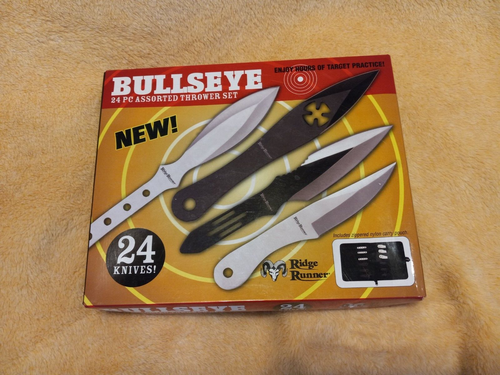 NEW, Ridge Runner 24pc Throwing Knife Set (RR539). With Carrying Case ...