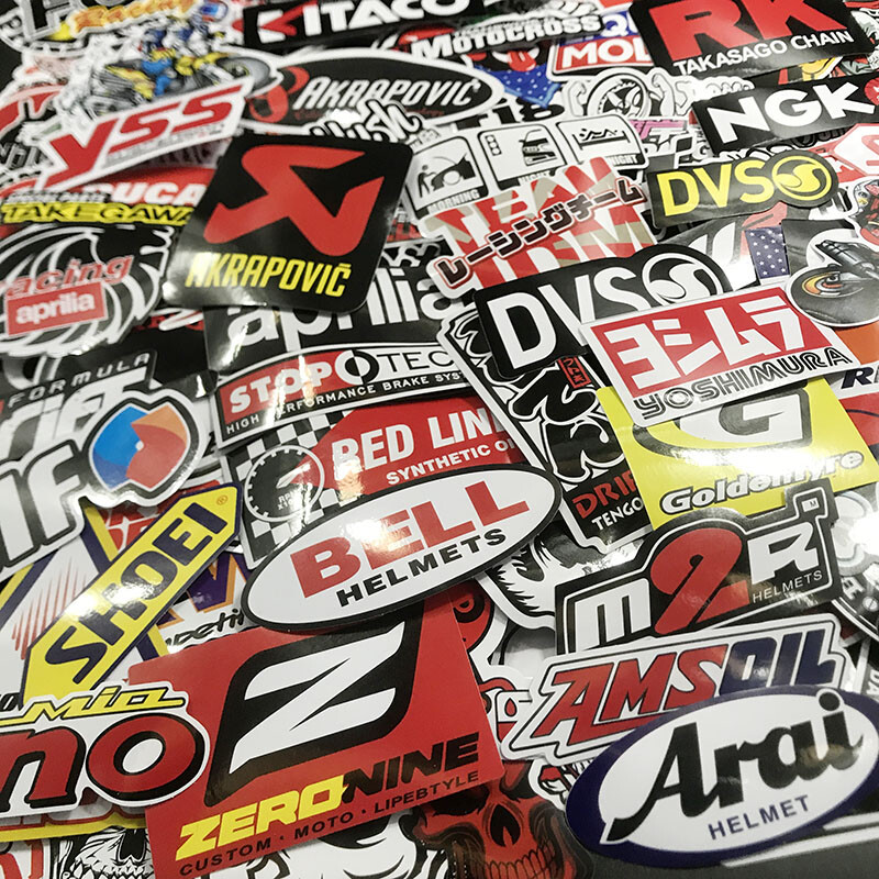 Lot Set of 120 Motorcycle Motocross Decals Stickers Pack Racing ATV UTV ...