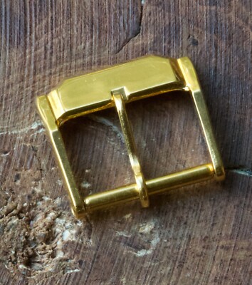 LAST ONE! Yellow gold beveled vintage 14mm opening watch band INOX ...