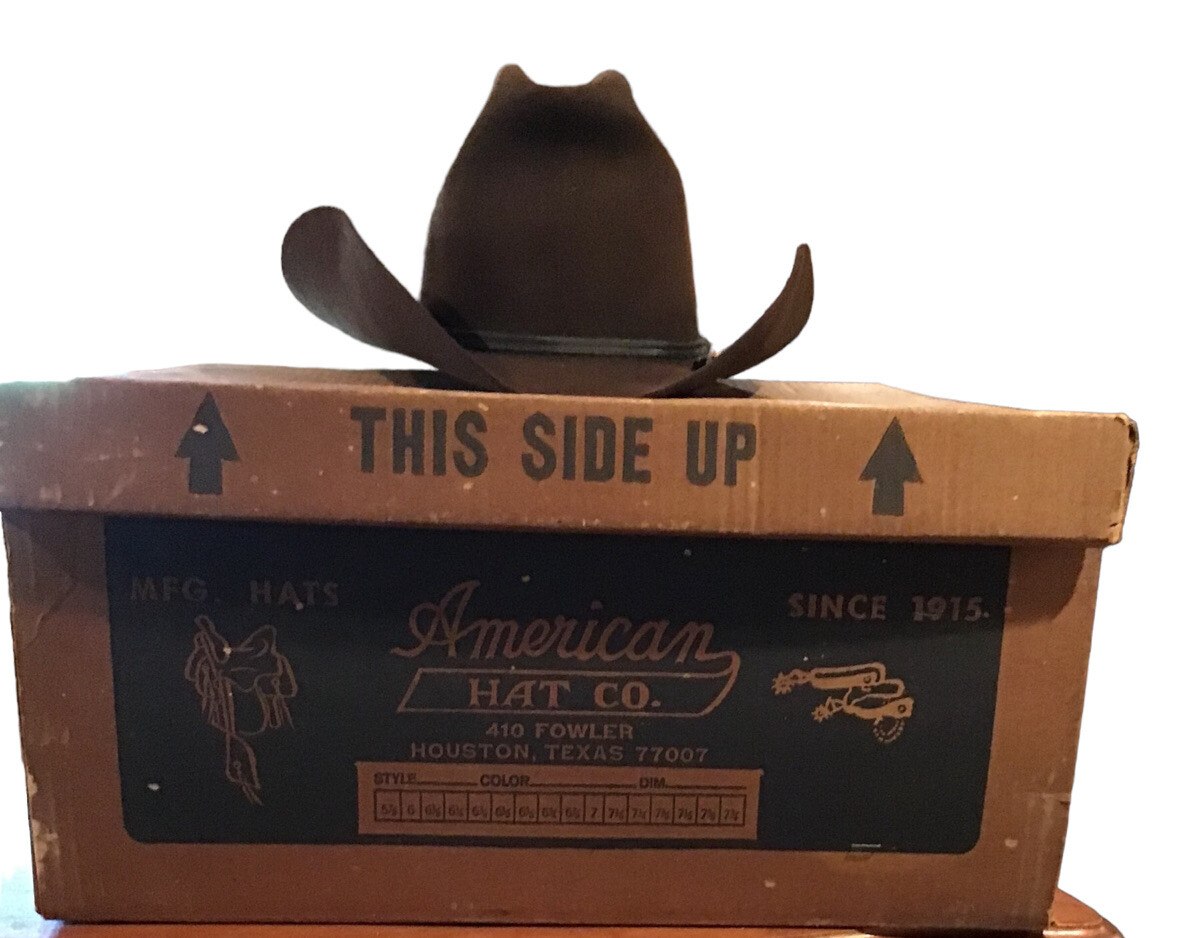 Vintage American Hat Co. Cowboy Hat Brown Maxi Felt … - Gem