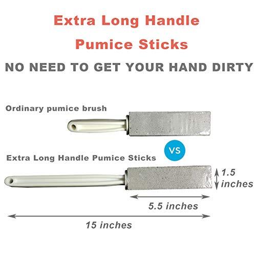 Pumice Sticks for Toilet Cleaning Toilet Bowl Extra Long Handle 2 Pack ...