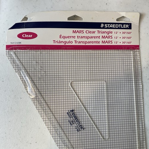 Staedtler Mars Professional Triangle 12” - 60 Degree Clear Bevel Cut ...