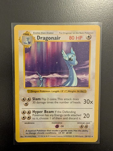 Pokemon Card - Dragonair - Base Set - Shadowless - 18/102 | eBay Australia