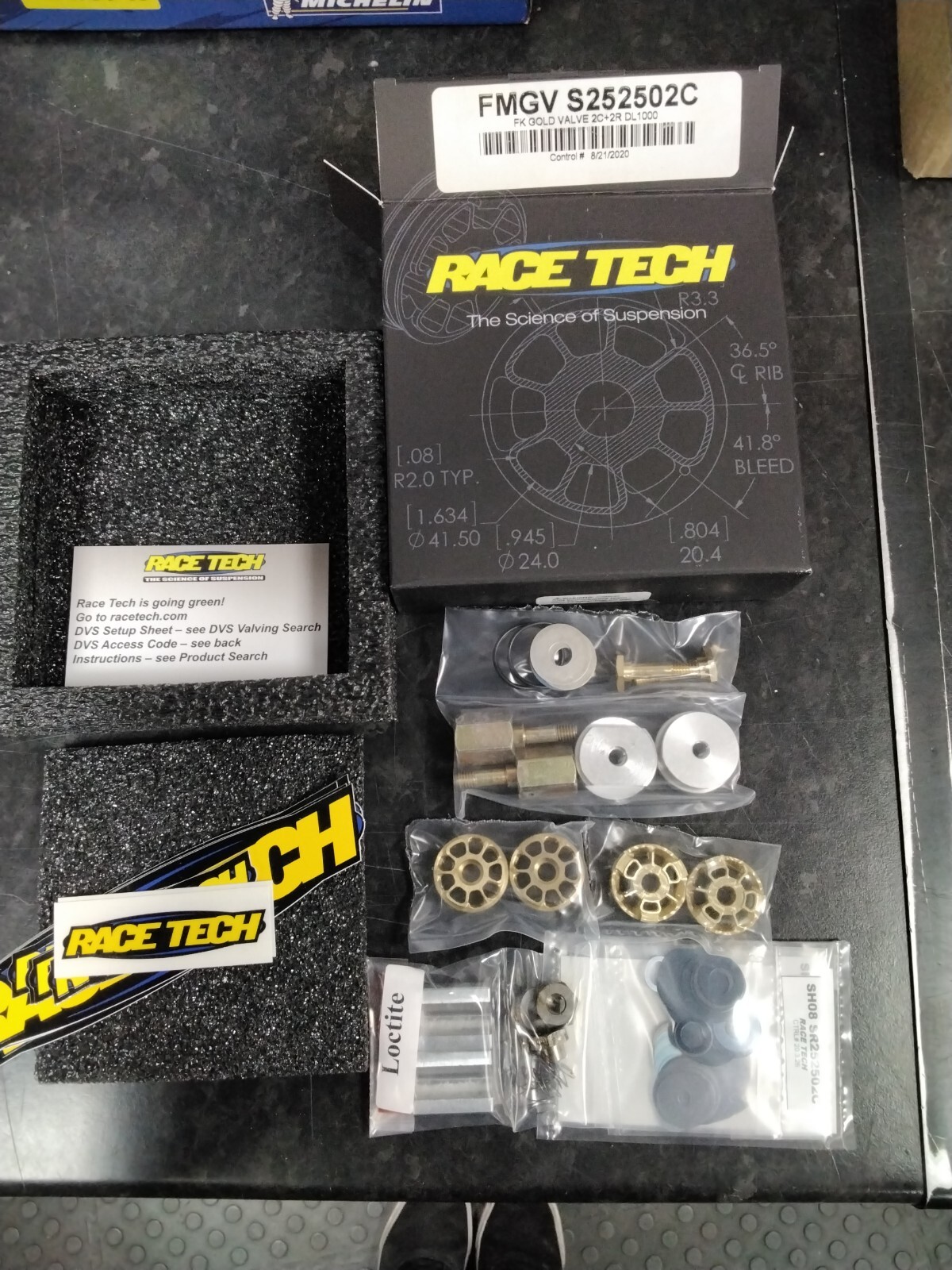 FMGV-S25250 RACE TECH GOLD VALVE FORK KIT COMBI KIT SUZUKI DL1000 V ...