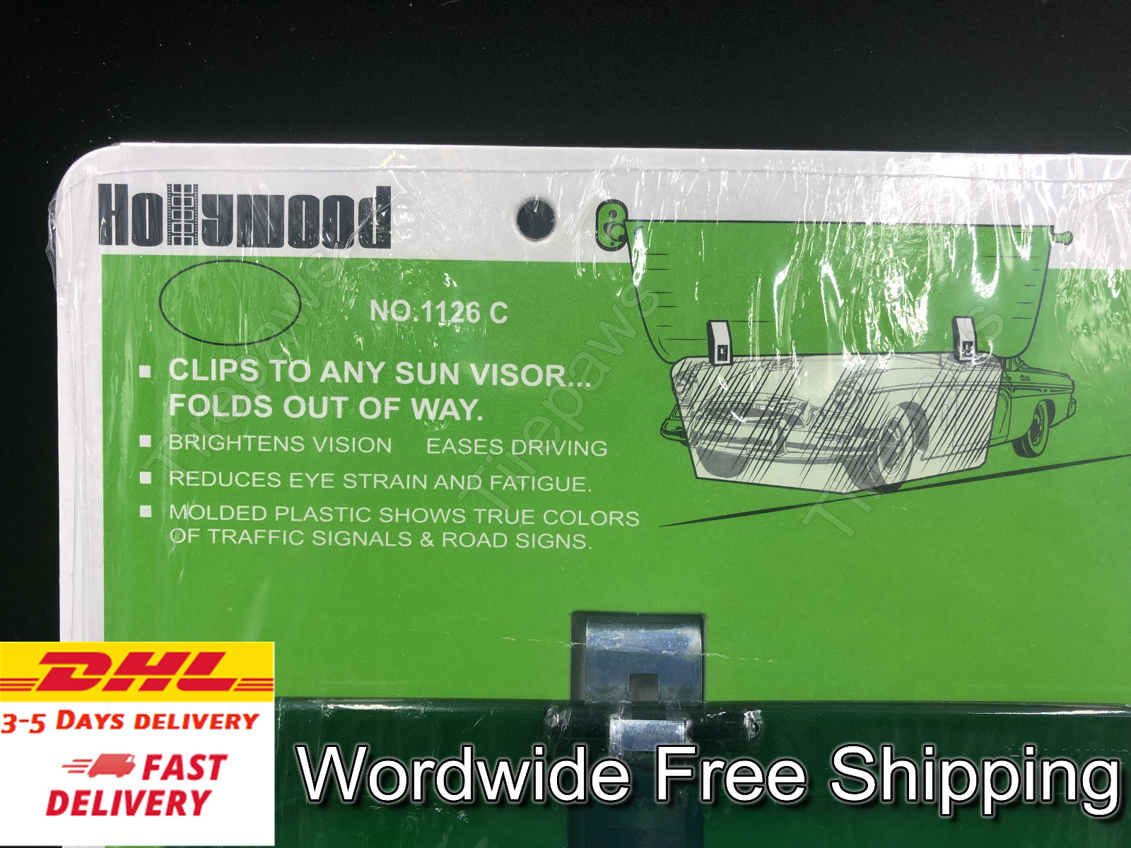 Vintage Style Clip-On Sun visor Accessories Classic Hot Rod Rat Rod car ...