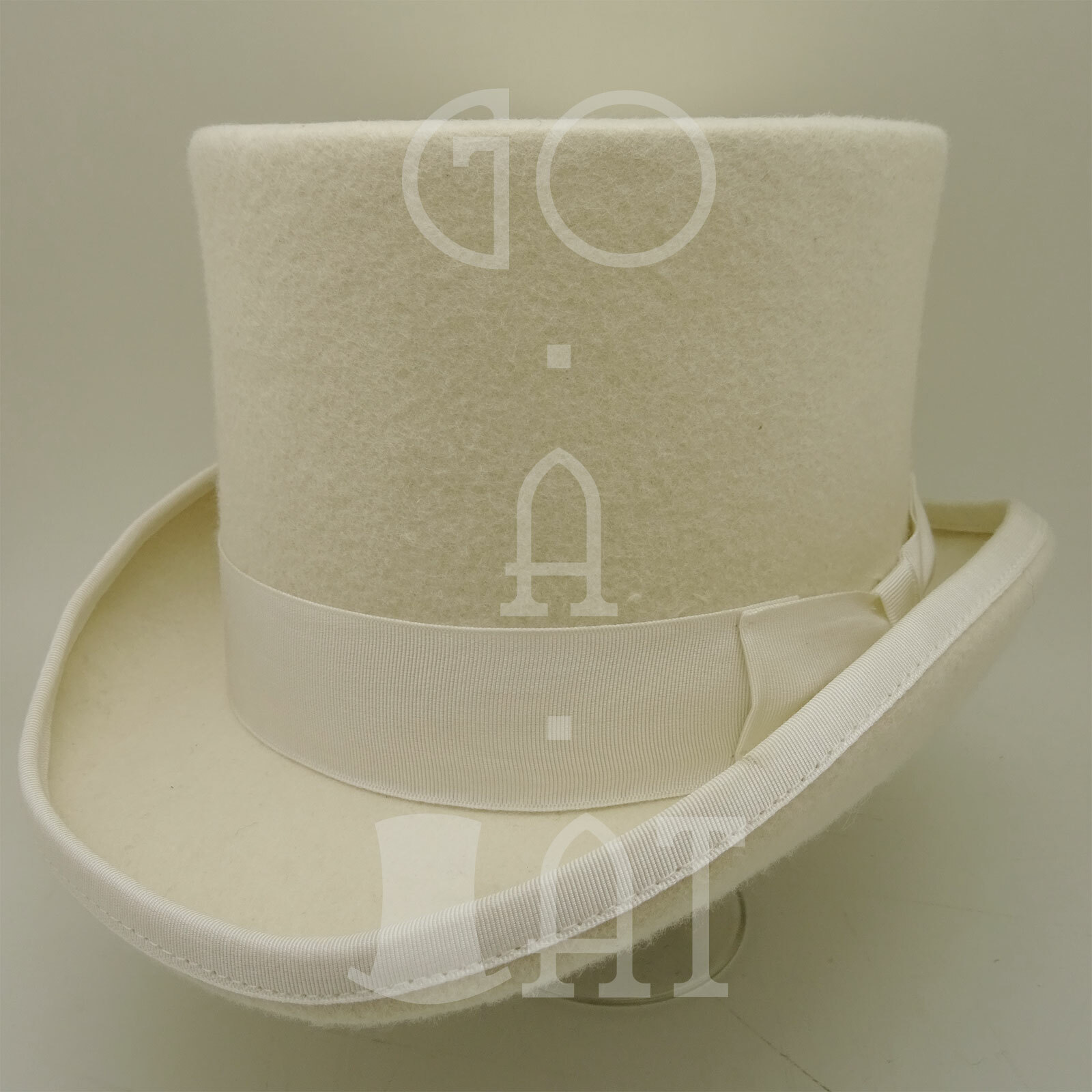CLASSIC Wool Felt Men Top Hat Victorian Topper Gentlemen Tuxedo | Ivory ...