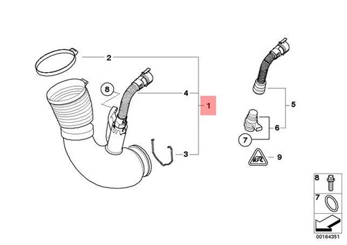 Genuine BMW E83N SUV Intake Silencer Filtered Air Pipe OEM 13717801545 ...