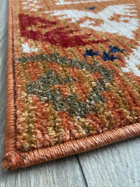 Livingroom Floor Rugs Rust Green Blue Cream Aztec Tribal Medium Extra ...