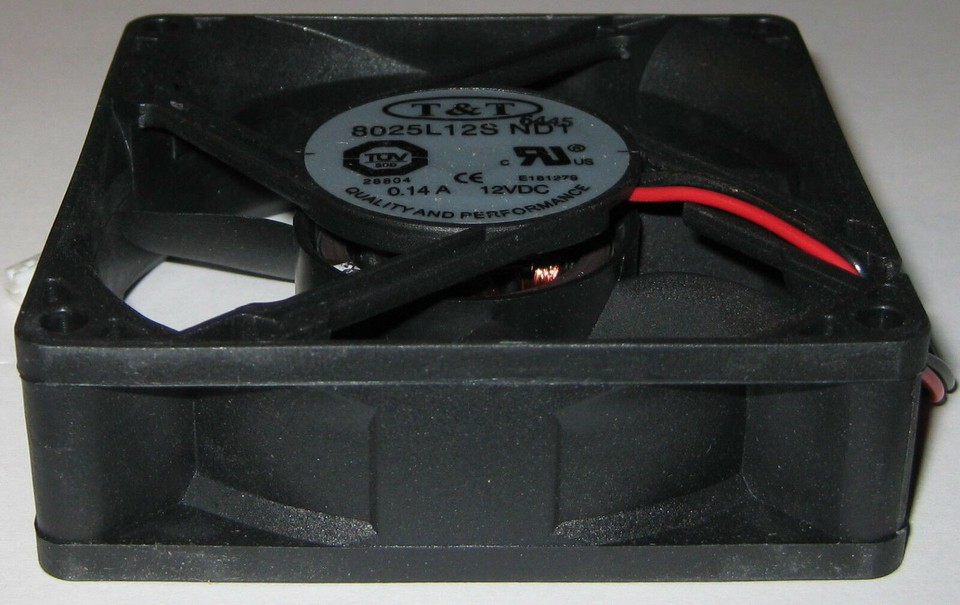 80 mm Quiet Cooling Fan - 12 V DC - 25 CFM - 25 dBA - 2000 RPM ...