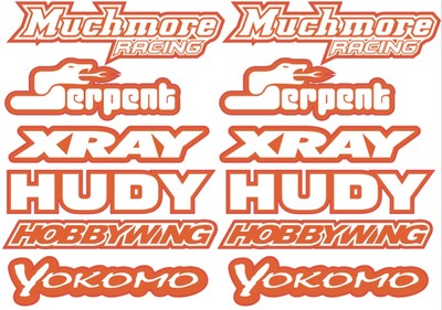 Decal Sheet 1/10 Sticker Touring Car XRAY Serpent and many others ...