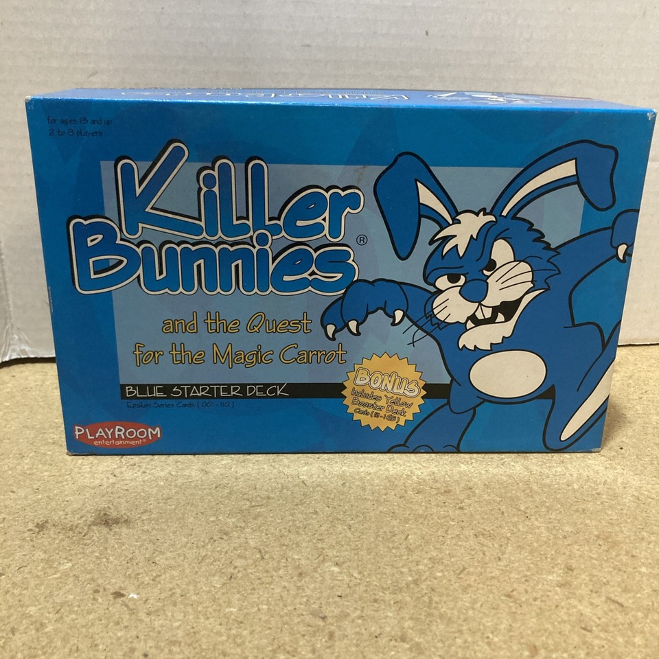 Killer Bunnies Blue Starter Deck plus Yellow Booster Deck Playroom 2002 ...
