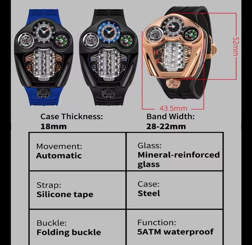 PINDU Design Luxury Men's Watch - Steel, Compass, Swiss Quartz | eBay UK