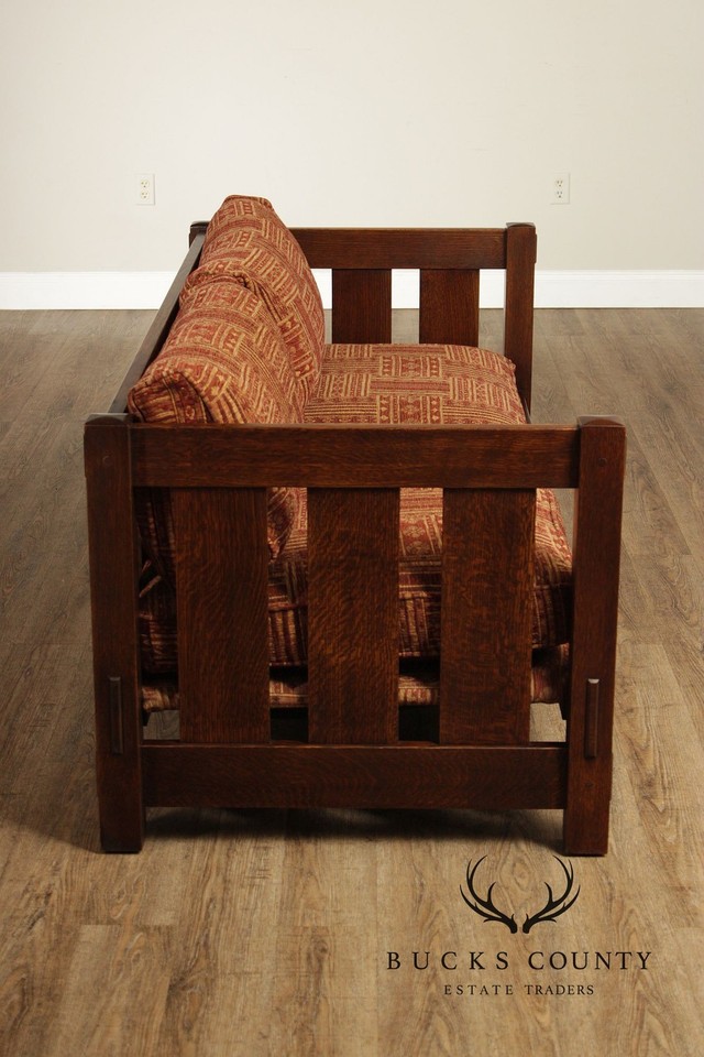 Stickley Mission Collection Oak Settle Sofa | eBay