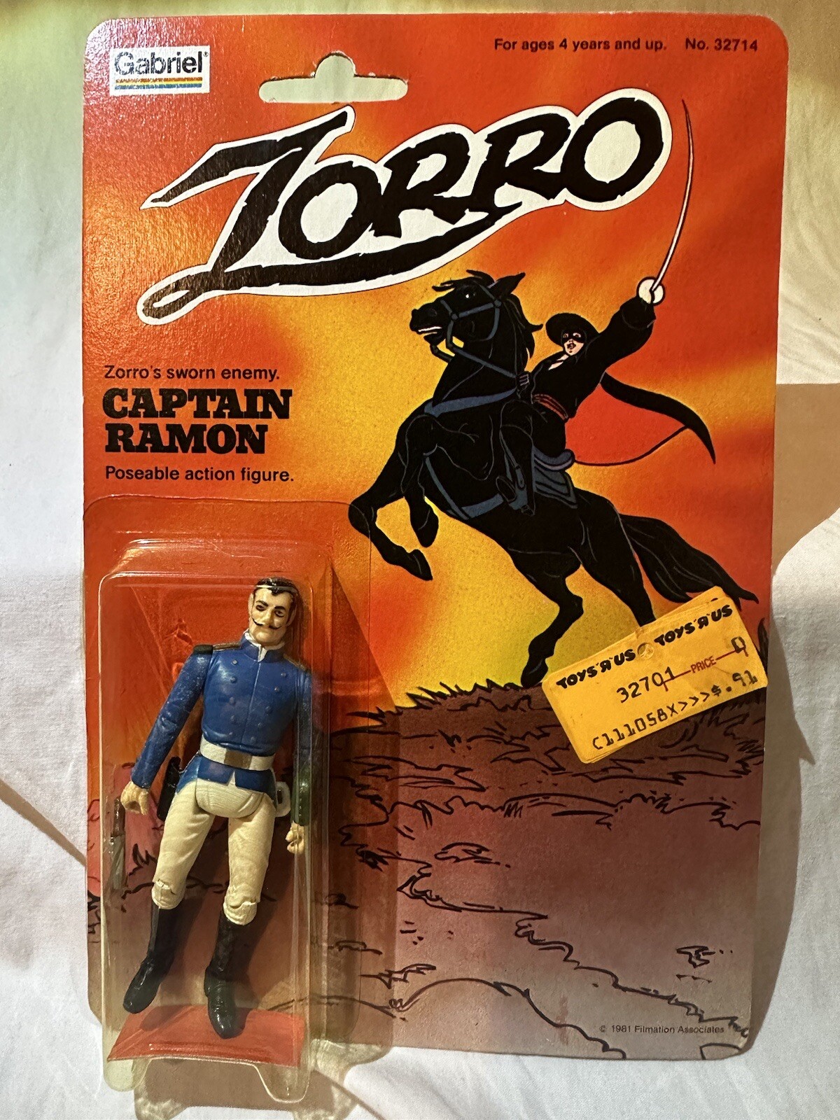 Vintage Gabriel Zorro “ Captain Ramon” Action Figure. New, Sealed On ...