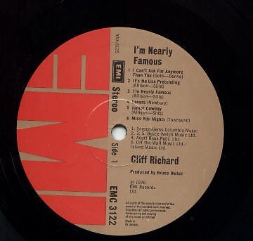 Cliff Richard - I'm Nearly Famous (LP, Album) | eBay