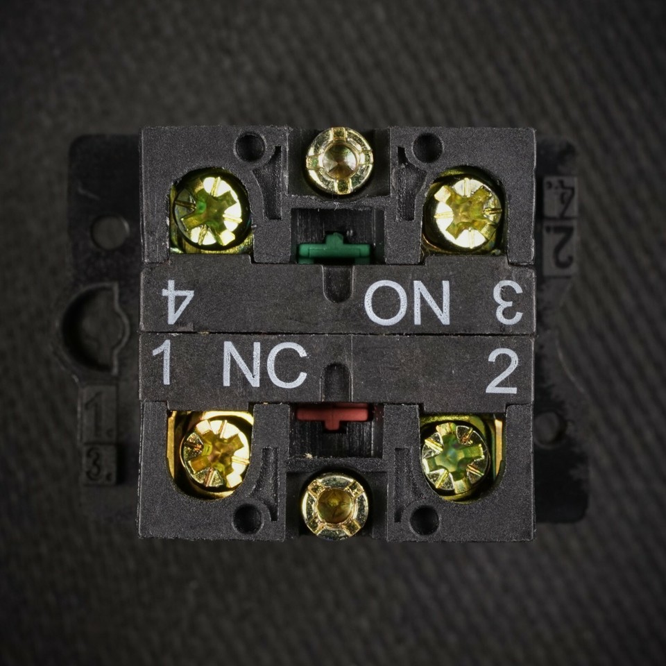 NEW 2 Position Rotary On Off Selector Switch 1 N/O & 1 N/C Contact ...