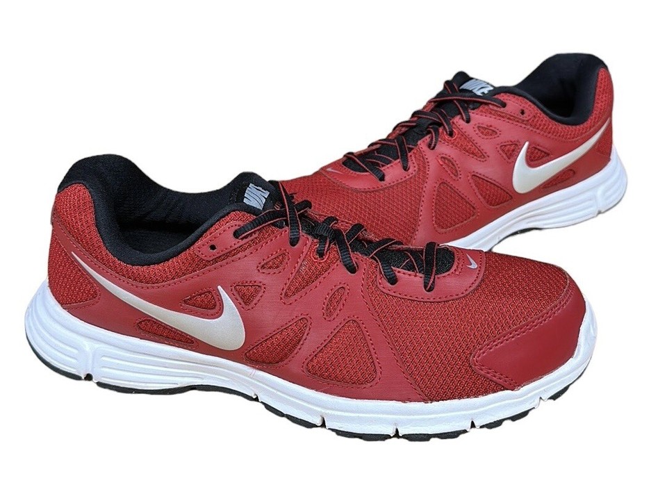 Nike Revolution 2 Red White #554953-601 Men's Running Sneakers Shoes ...