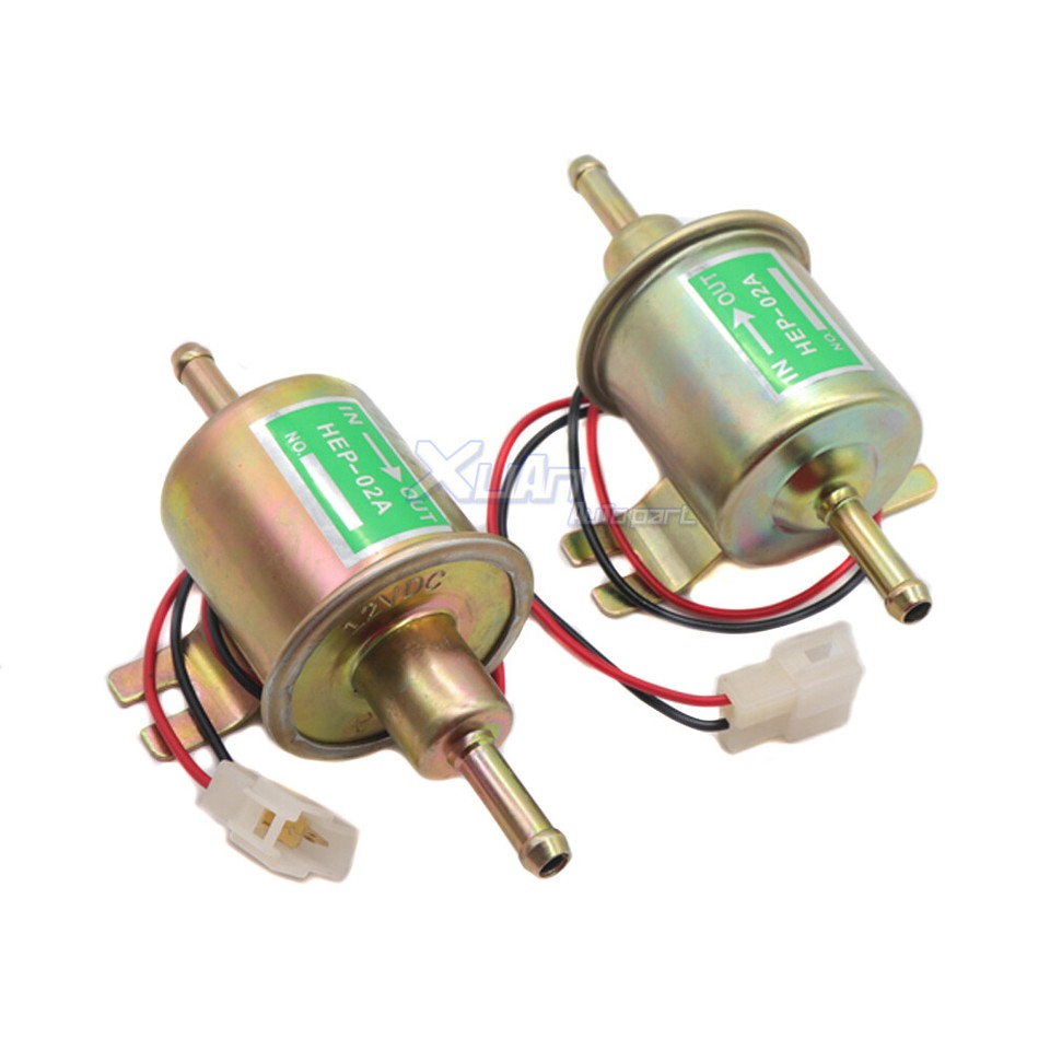 HEP-02A Inline Fuel Pump Electric Transfer Low Pressure Gas Diesel Fuel ...