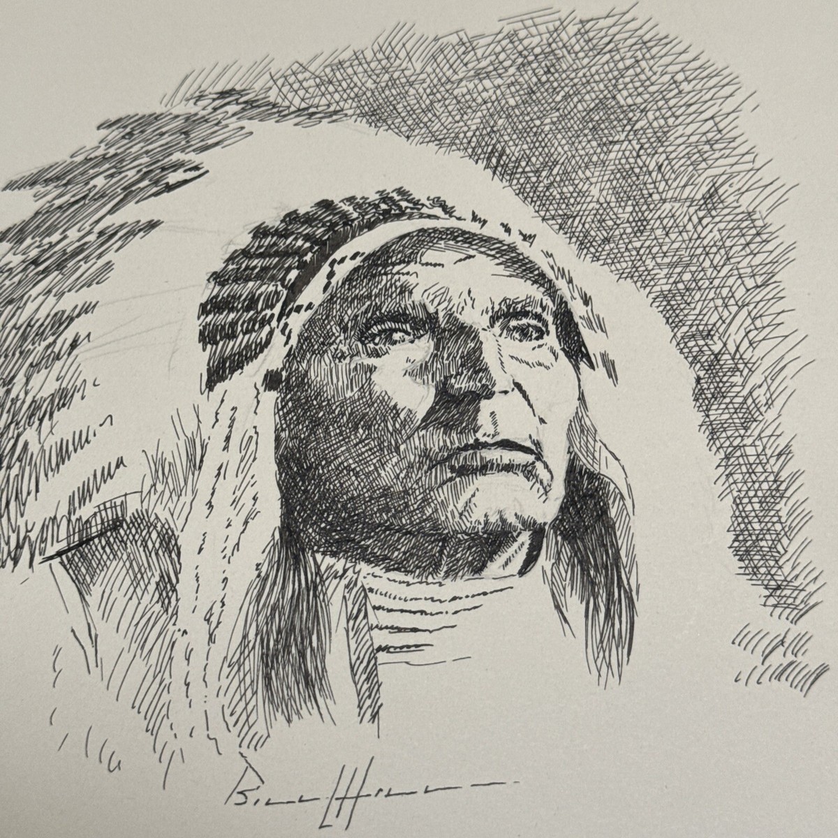Native American Indian Pencil Drawings Original Native American Indian