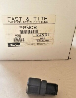 Parker Fast & Tite Male Connector P8MC8, 1/2"Tube x 1/2"mnpt | eBay