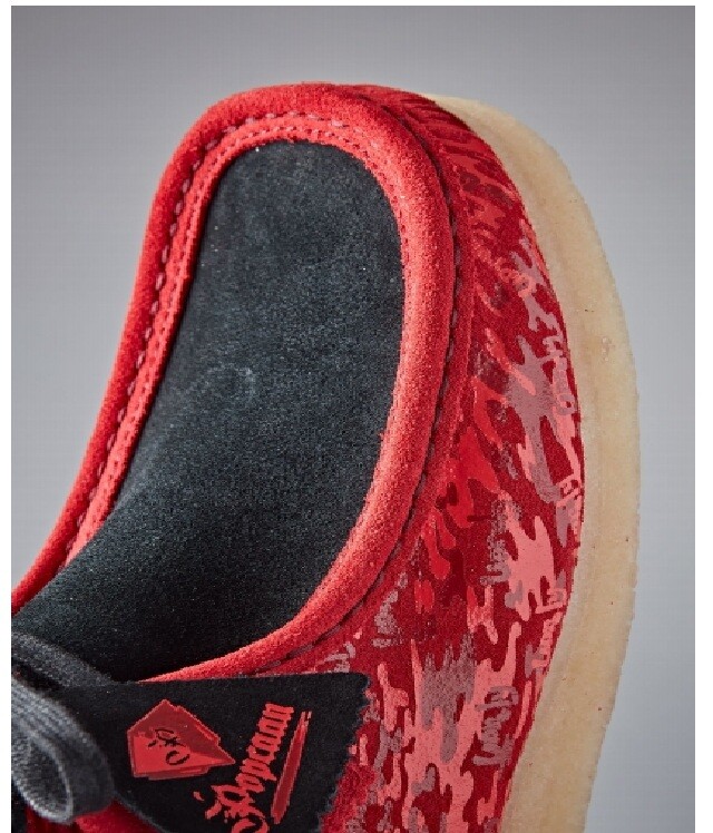 New CLARKS Original EXCLUSIVE Popcaan Collab Red Black Camouflage ...