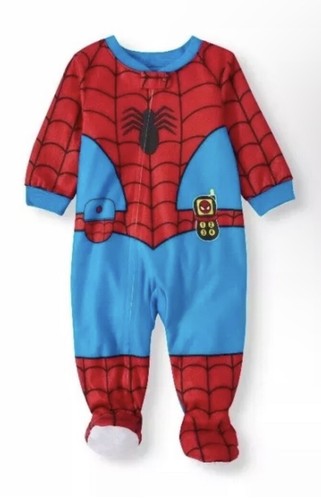 Infant Toddler Boys Spider Man Microfleece Blanket Sleeper Pajamas Size ...