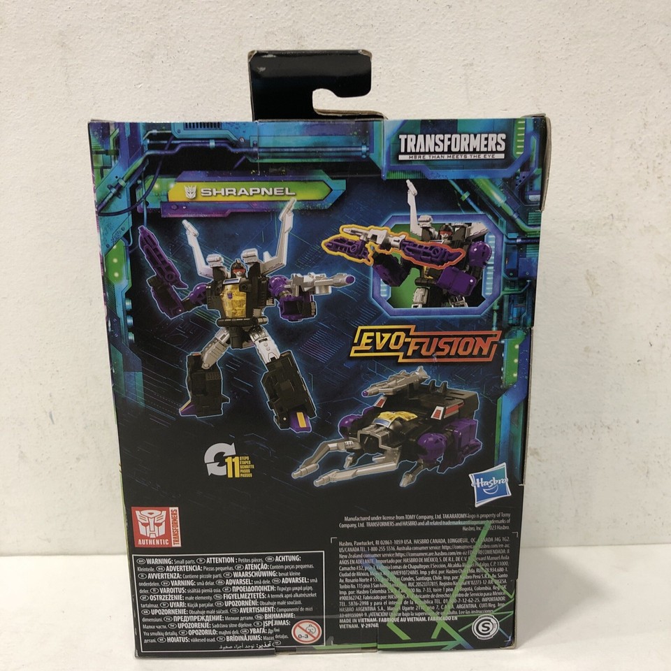 Hasbro Transformers Legacy Evolution Deluxe Class Shrapnel Action ...