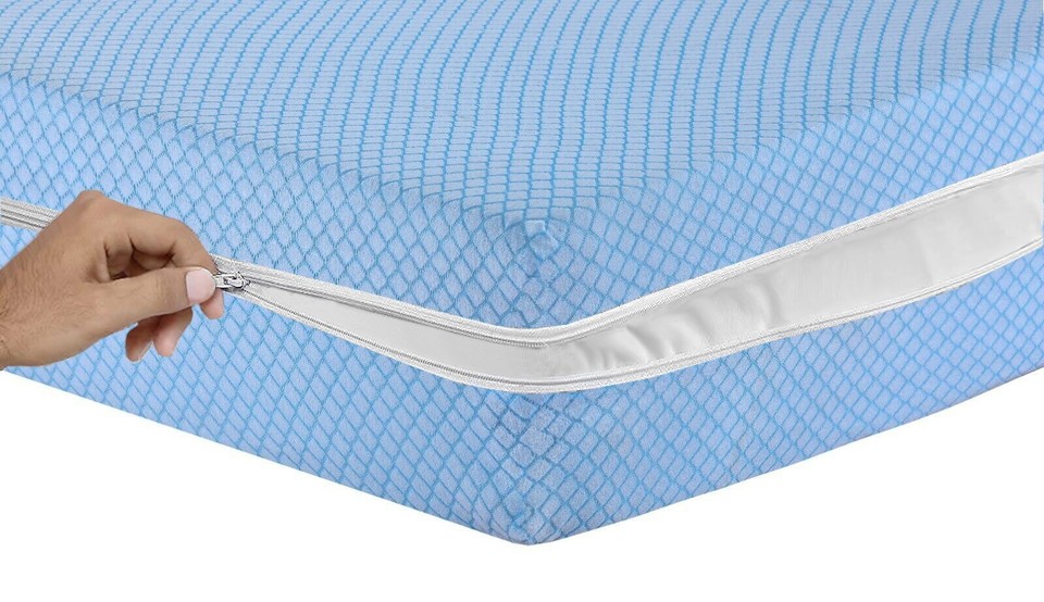 Zipped Mattress Cover Protector Anti Bed Bug Total Encasement Double ...