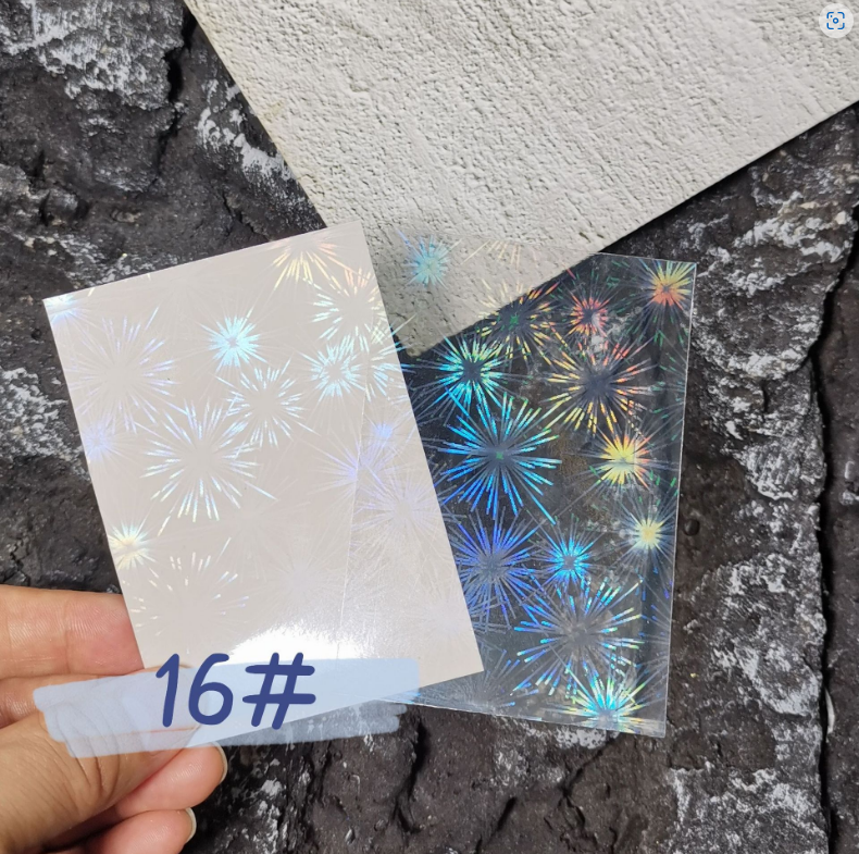 Aurora Laser Heart Star Snowflake 3D Nail Art Stickers Holographic ...