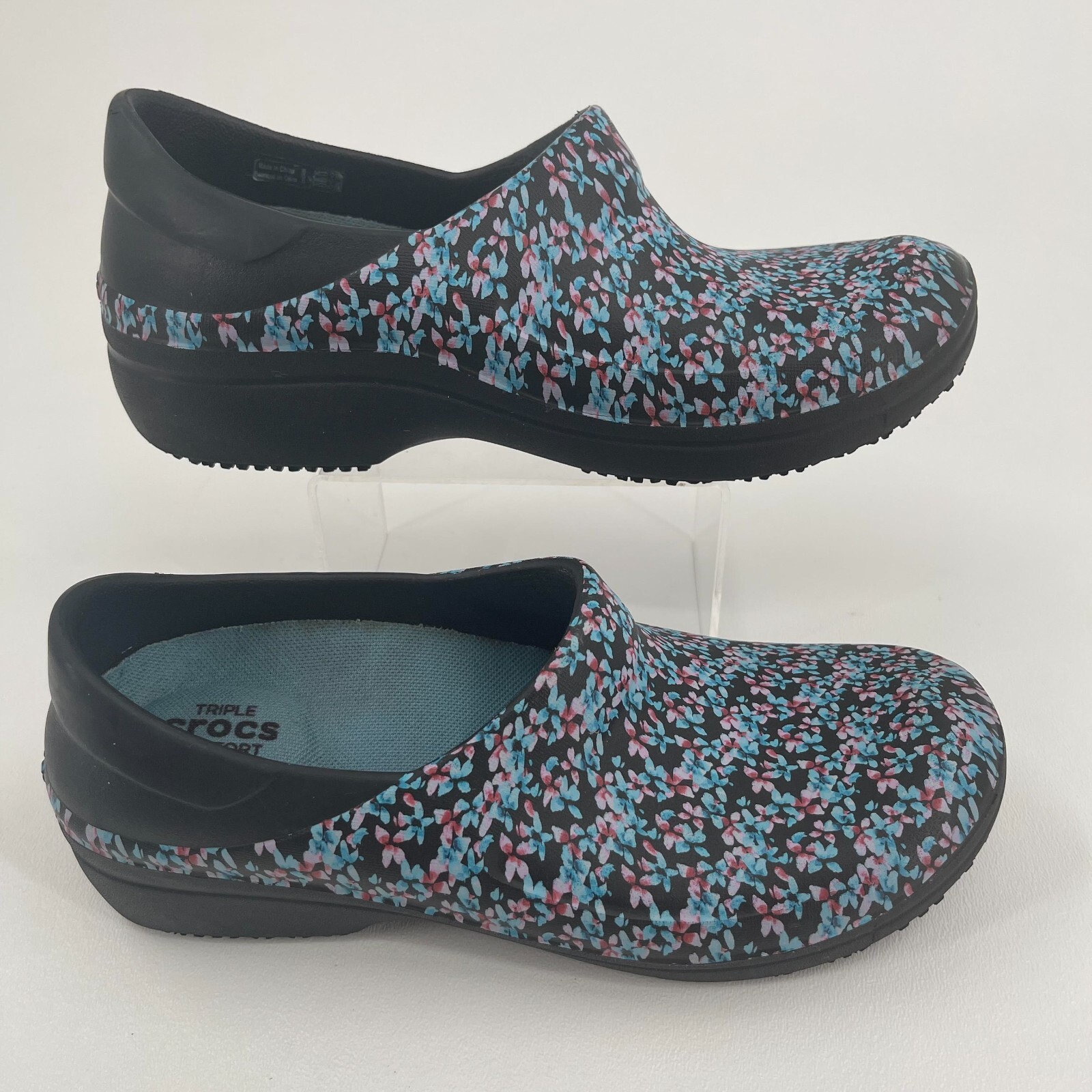 Crocs WOMENS Triple Comfort Floral Flowers Slip On Cl… - Gem