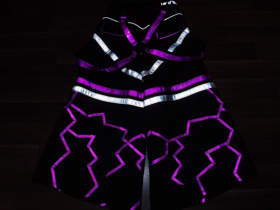 Heatwave phat pants rave gear reflective dance wear hardstyle reflector ...