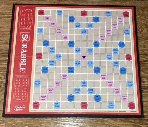 2013 HASBRO SCRABBLE GAME BOARD REPLACEMENT PIECE - BOARD ONLY NO TILES ...