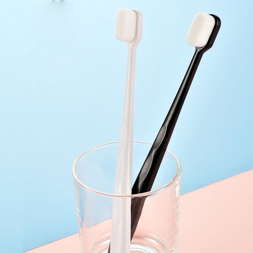 4 Pcs Soft Toothbrushes Micro Nano Bristle for Adults Household Supple ...
