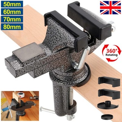 Heavy Duty Bench Vice 50/60/70/80mm Engineer Jaw Swivel Base Workshop ...