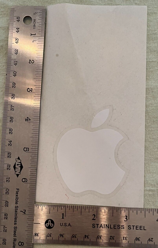 1 White Apple Logo Sticker Decal (OEM) | eBay