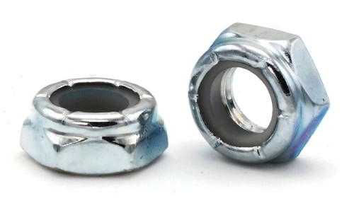 Zinc Plated Steel Nylon Insert Jam Lock Nuts Nylock Jam Nuts - Size #4 ...