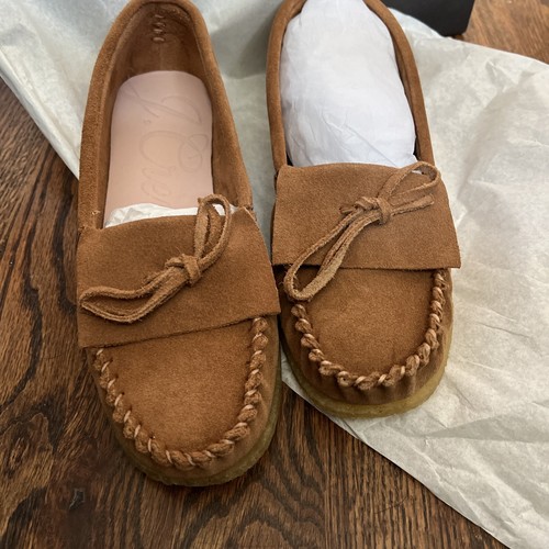 Jcrew Brown Golden Hickory suede moccasins 8 NIB Flats Shoes loafer | eBay