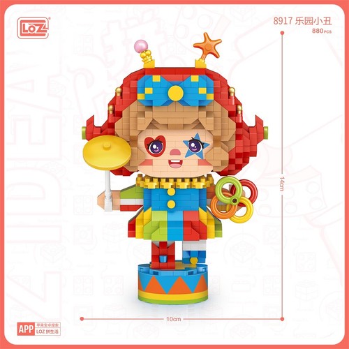 LOZ Clown Building Blocks Set Home Decor Figure Display Model Gift Kids ...