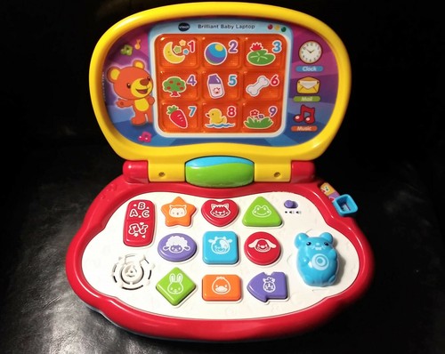 VTech Brilliant Baby Laptop Learning Interactive Travel Kids Light Up ...