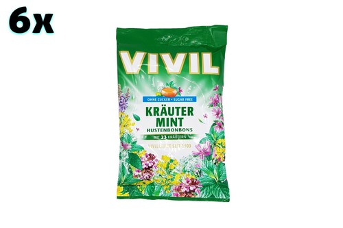 2x/6x bags Vivil Herbal Mint 🍬 cough throat drops lozenges TRACKED ...