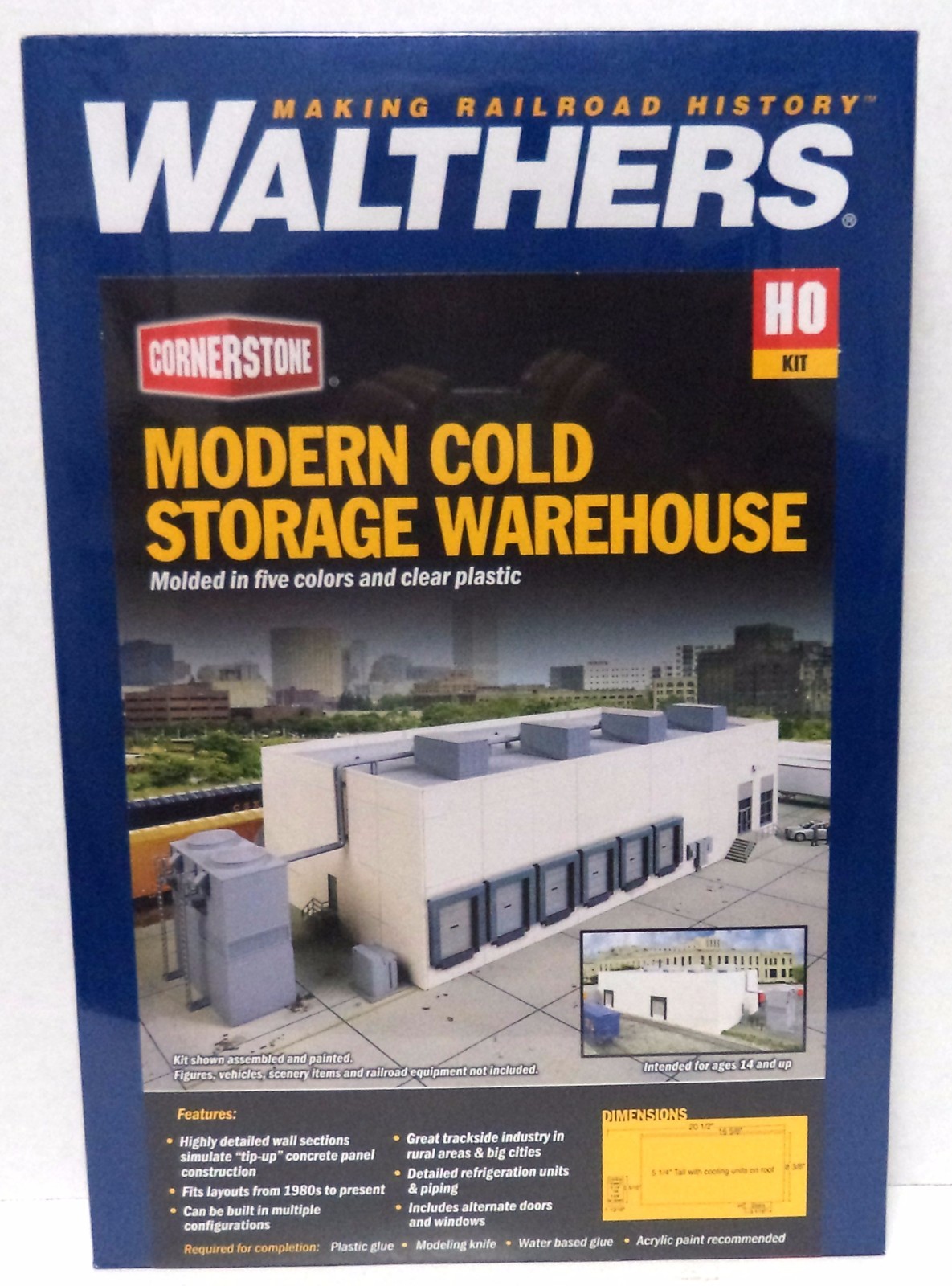 HO Scale Walthers Cornerstone 933-4069 Modern Cold Storage Warehouse ...