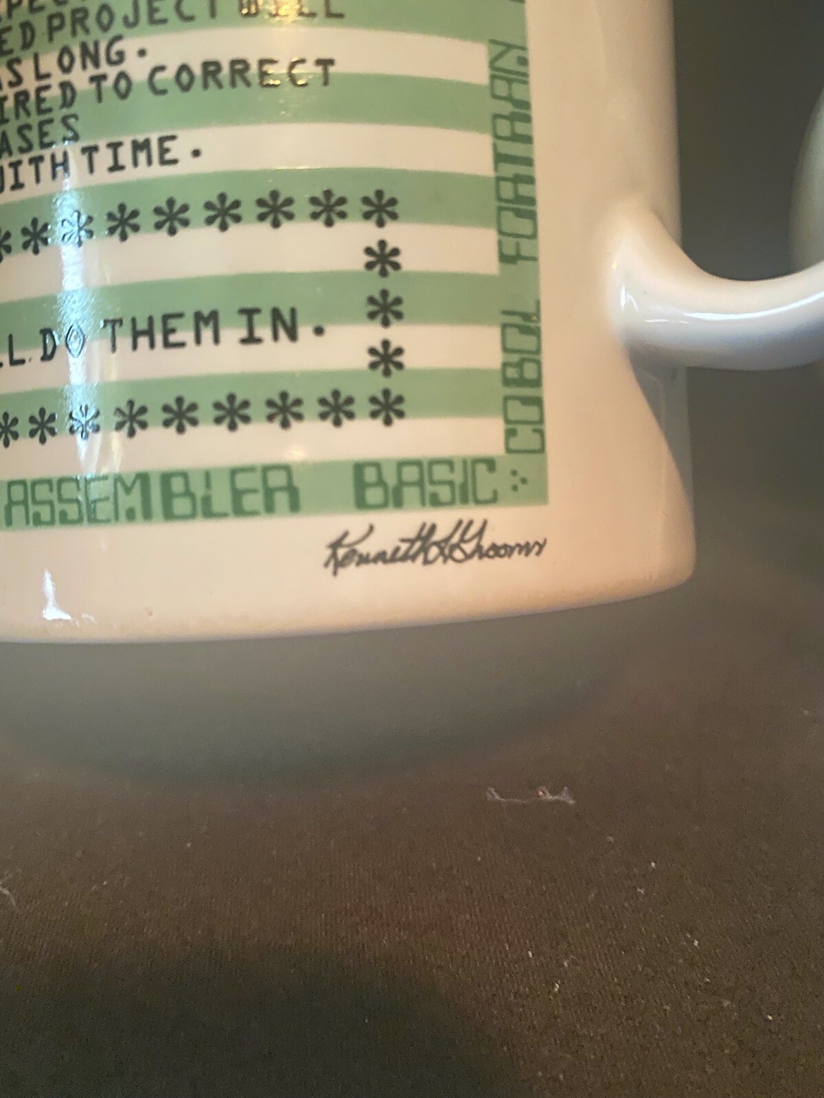 2 Vtg Computer Programmer Coffee Mug Kenneth Grooms & This Job Does Not ...