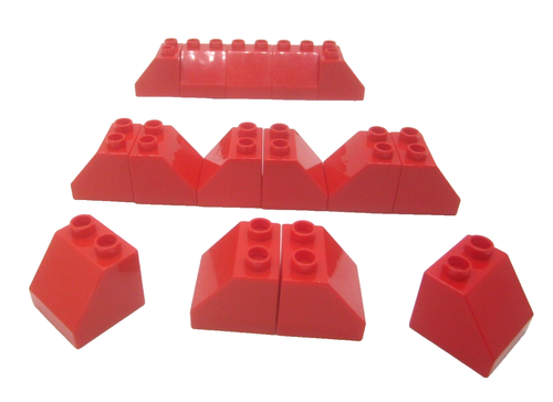 Lego Duplo 15 pc 2x3 Slope Curved Brick All Red color Block | eBay