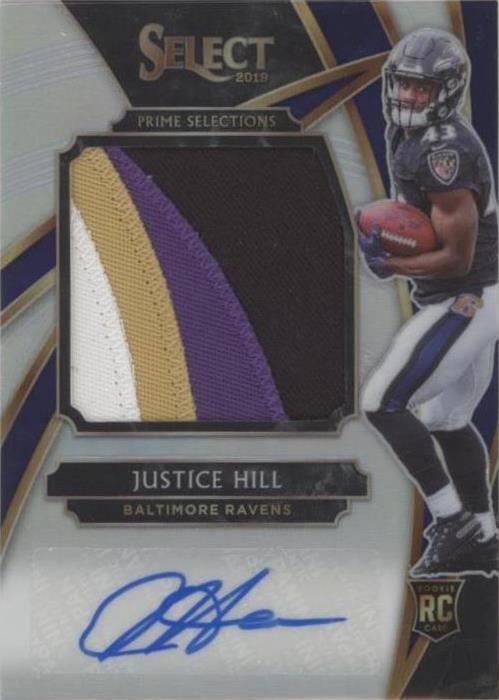 2019 Panini Select - Prime Selections Signatures Justice Hill #PSP-JH ...