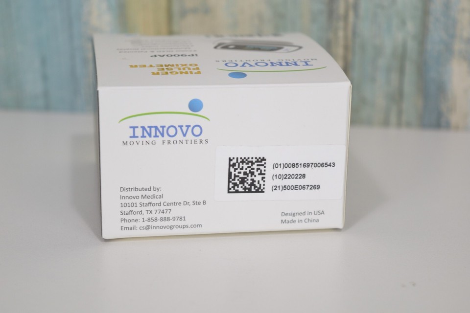 Innovo Deluxe iP900AP Fingertip Pulse Oximeter Blood Oxygen Saturation ...