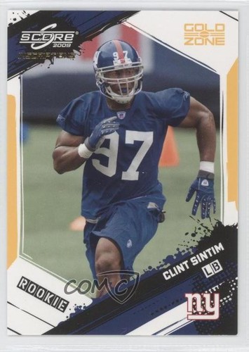 2009 Score Inscriptions Rookie Gold Zone /50 Clint Sintim #325 Rookie ...